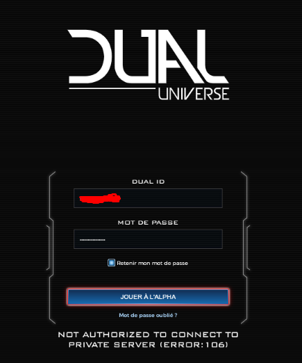 Login Errors – Dual Universe